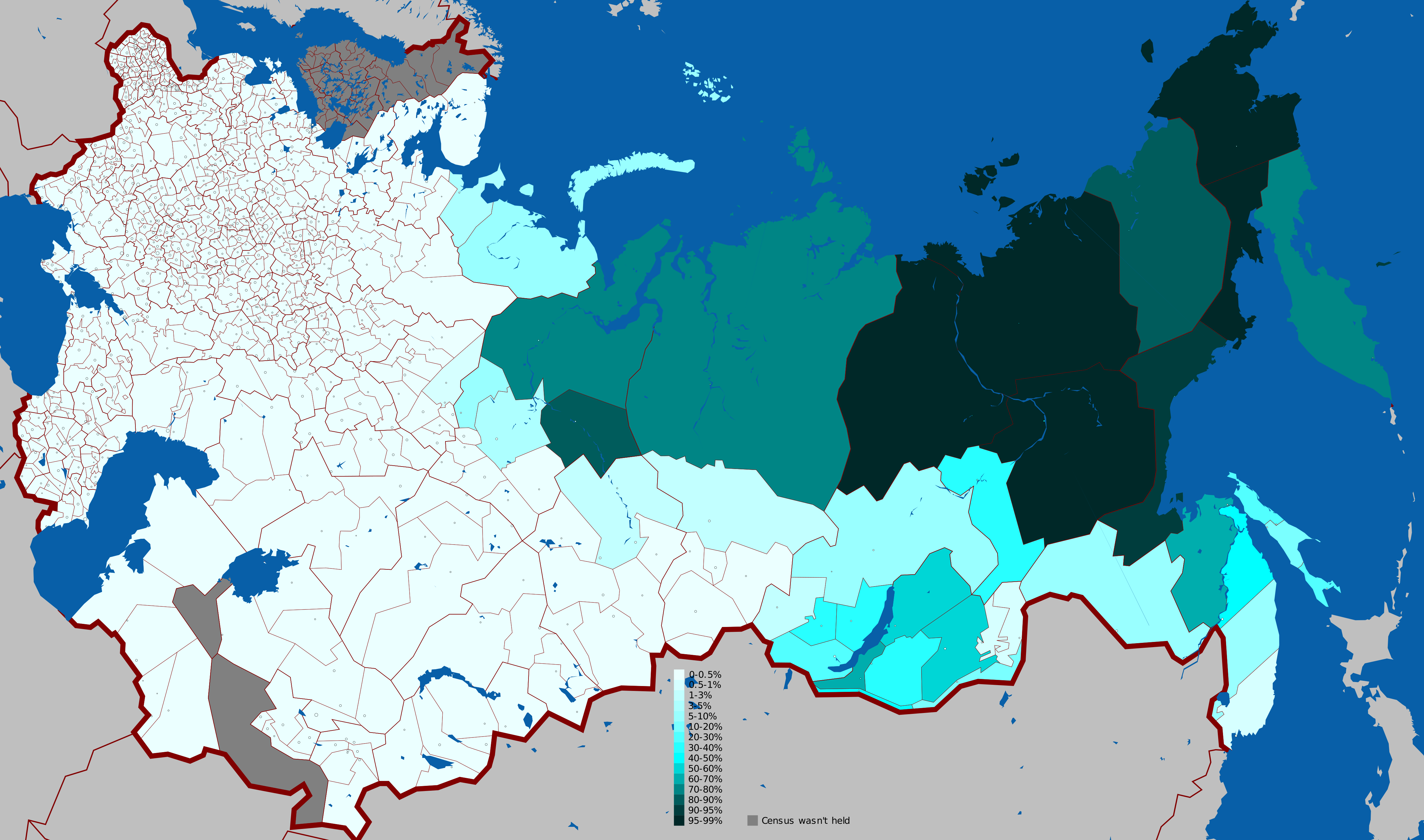 Siberian indigenous languages in the Russian Empire, according to 1897 ...